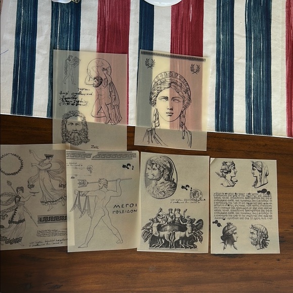 CoraCreaCrafts | Office | Cora Crea Velum Paper Set Of 6 Greek ...